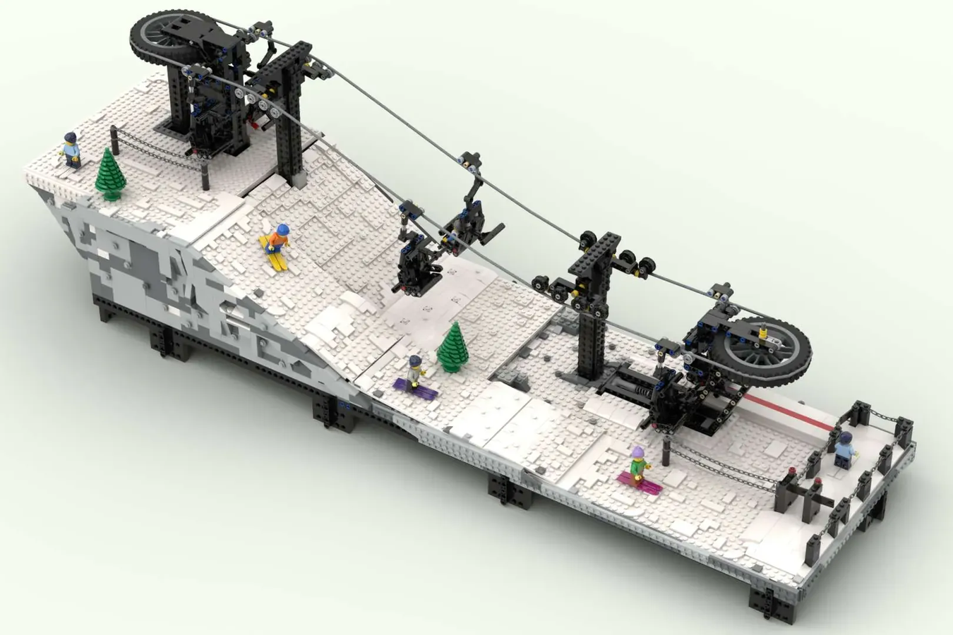 Lego Ideas Working Chairlift With Slope