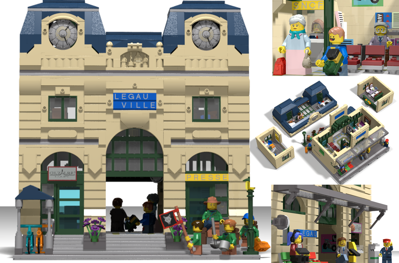 LEGO IDEAS - French Railway Station