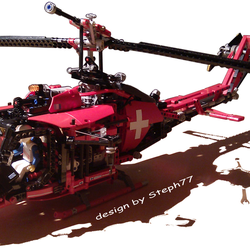 LEGO IDEAS - BELL UH1 search and rescue helicopter