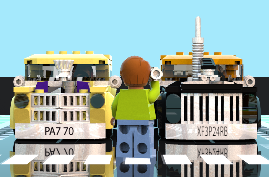 LEGO IDEAS - Black Big Block Hot Rod vs. Light Yellow Big Block Hot Rod