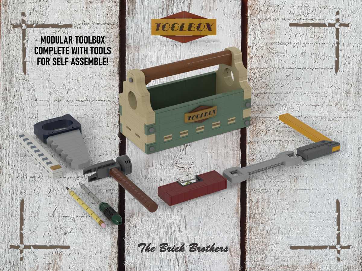 LEGO IDEAS - Vintage Modular Toolbox With Tools