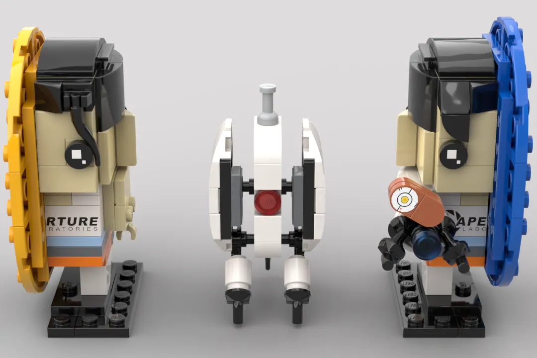 LEGO IDEAS - Chell and Sentry Turret Brickheadz