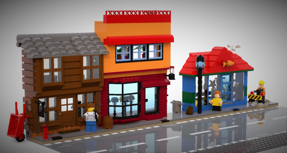 Lego City Building Facade