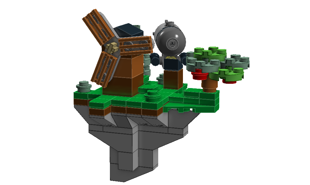 LEGO IDEAS - Floating Windmill Island and Zeppelin