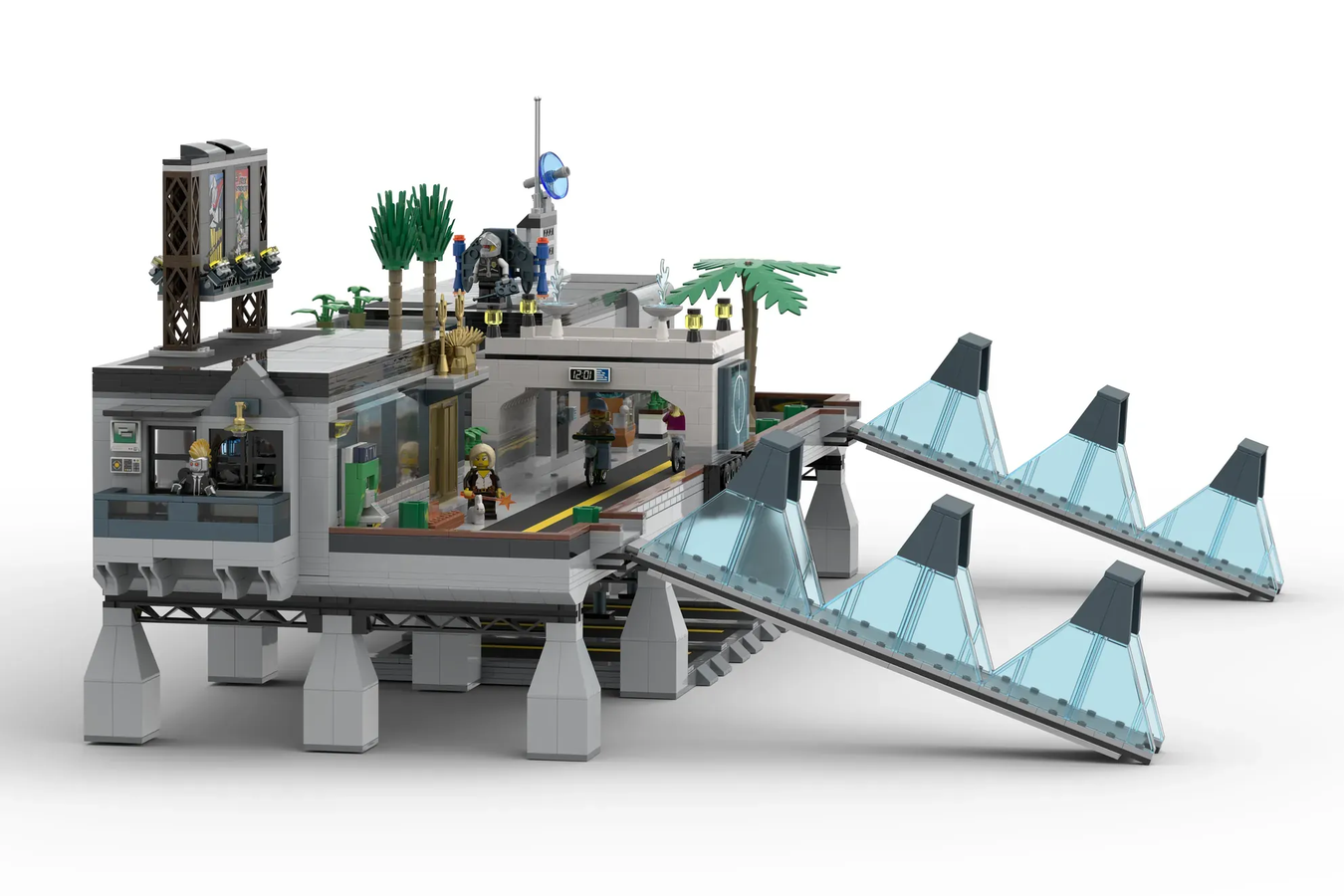 LEGO IDEAS - Complex One - Cyberfunk Club With Surveillance HQ