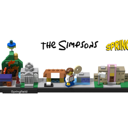 LEGO IDEAS - The Simpsons - Springfield Architecture Skyline