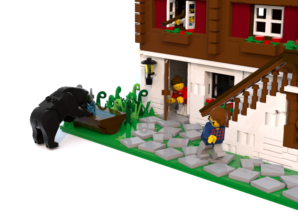 LEGO IDEAS - Alpine Chalet and its Thirsty Bear
