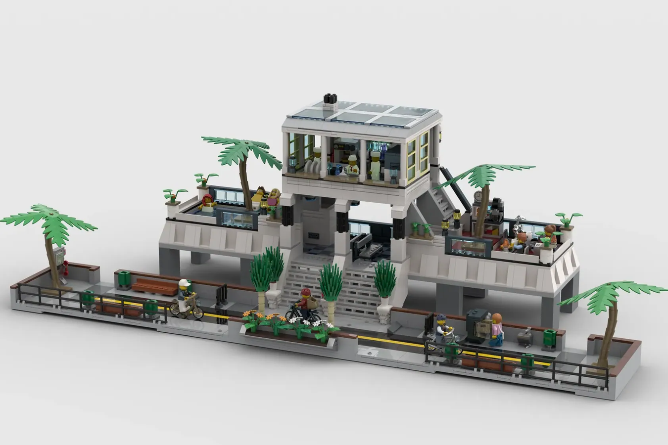 LEGO IDEAS - Complex One - Restaurant With Robot Service & Swimming Pool