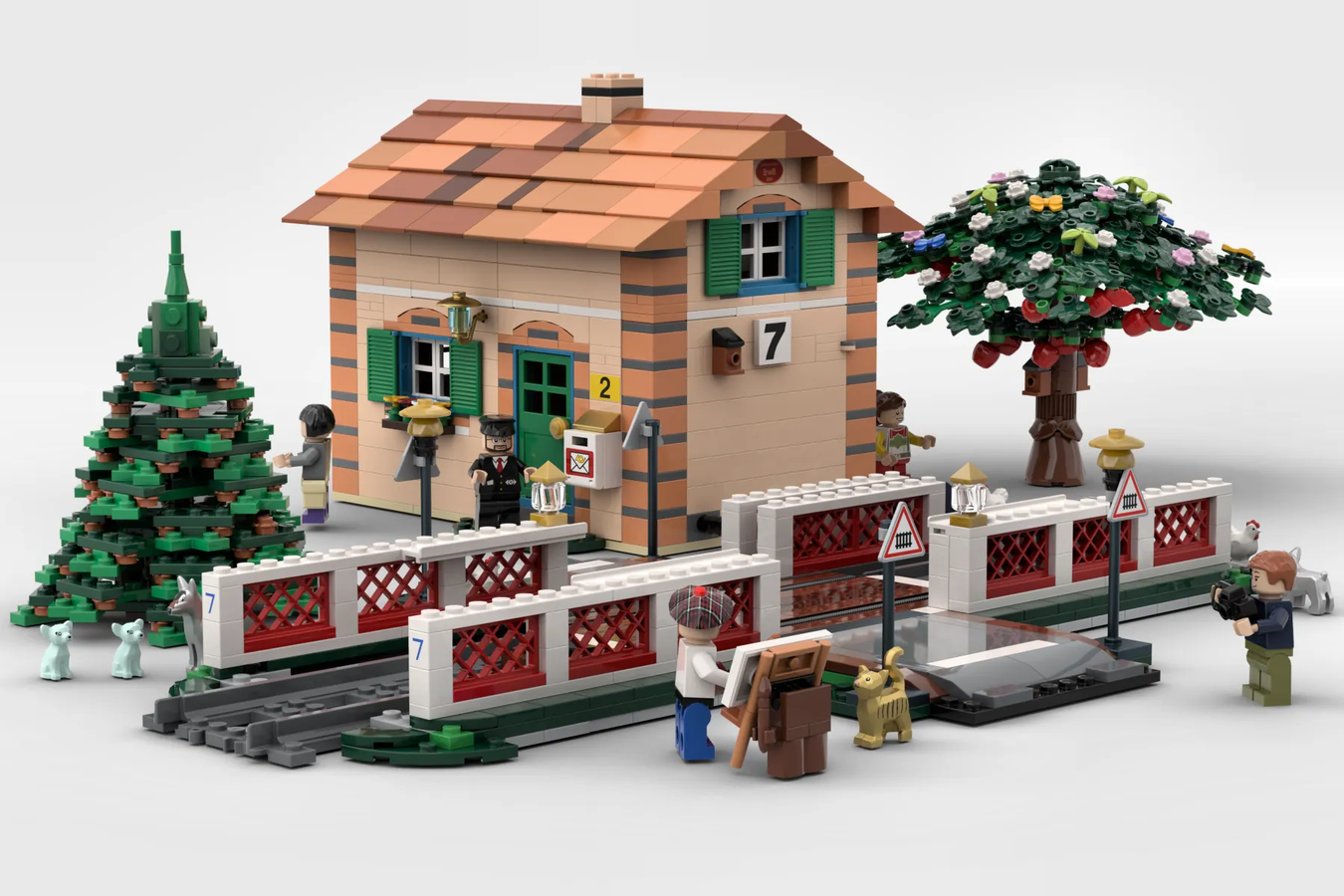 LEGO IDEAS - Railway Crossing With Power Function - Sliding Gates [Studio]