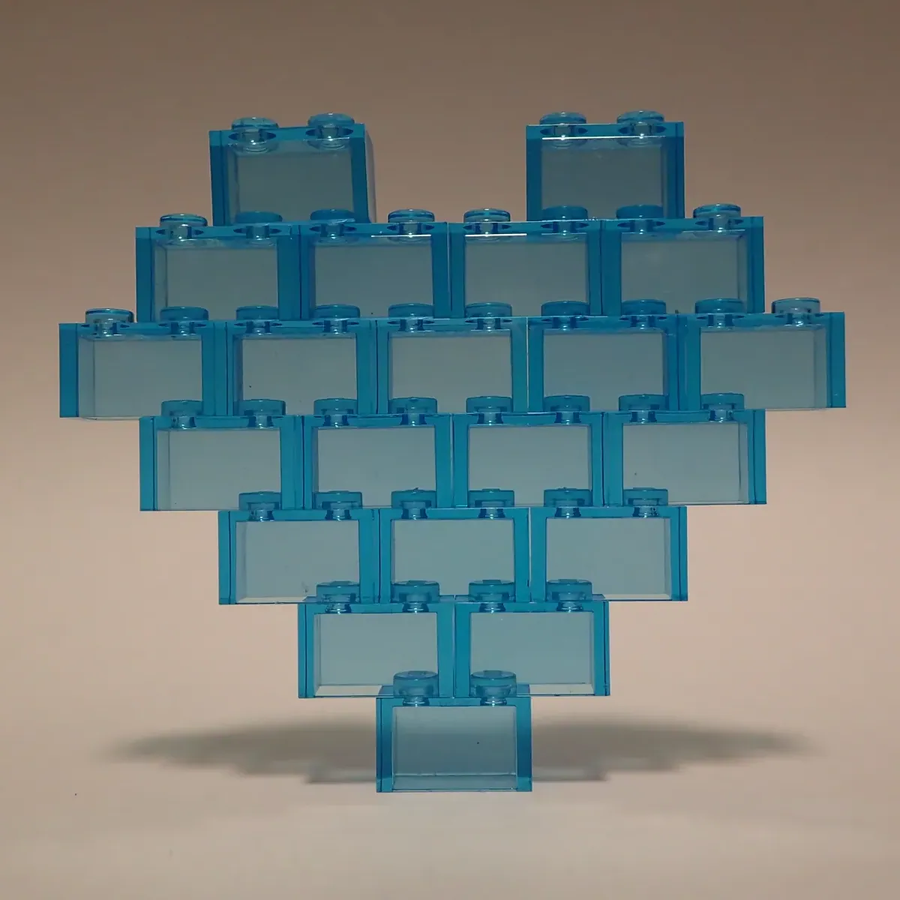 LEGO IDEAS - Build a Heart, Share the Love! - Simple Blue Heart