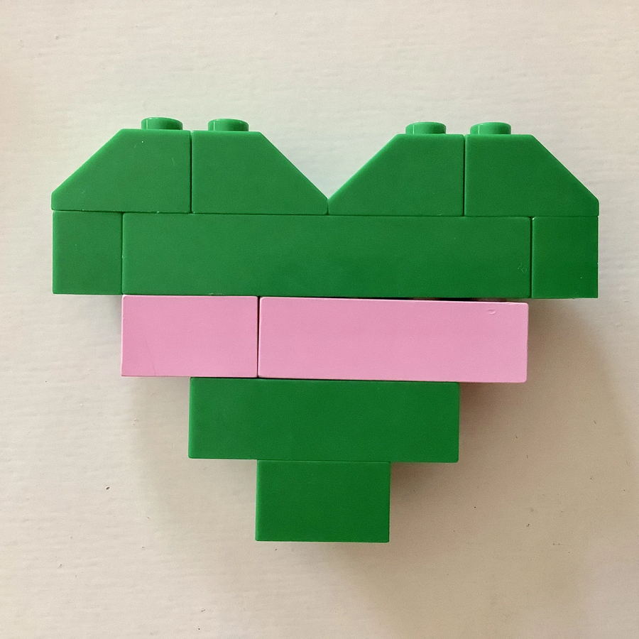 LEGO IDEAS - Build a Heart, Share the Love! - Green and Light Pink ...