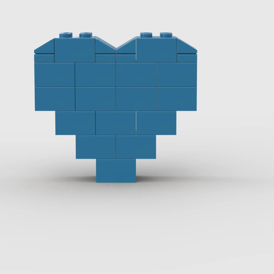 LEGO IDEAS - Build a Heart, Share the Love! - Blue Heart