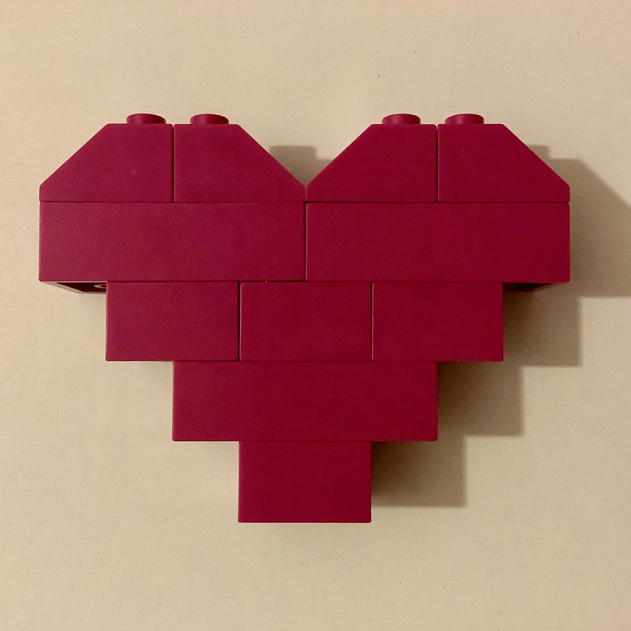 LEGO IDEAS - Build a Heart, Share the Love! - Dark Pink Pixel Heart