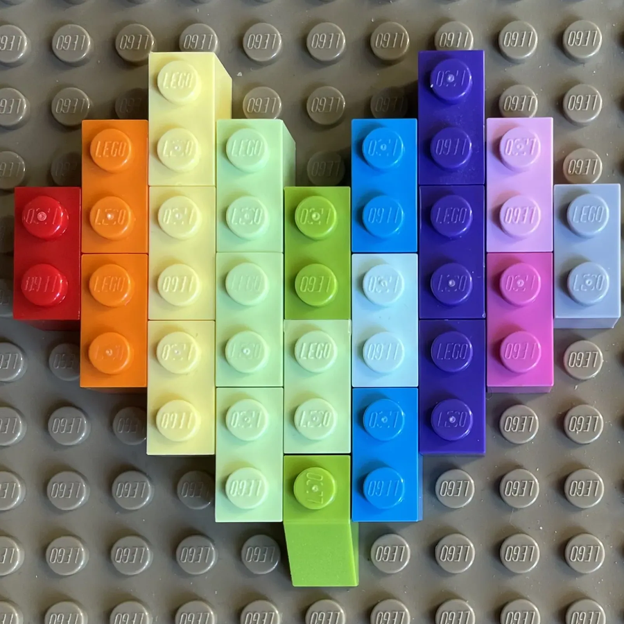 LEGO IDEAS - Build a Heart, Share the Love! - Rainbow Heart