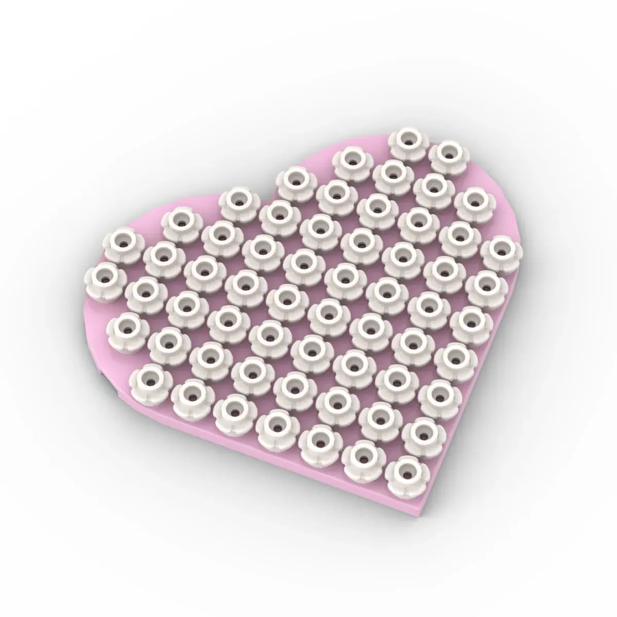 LEGO IDEAS - Build a Heart, Share the Love! - Pink Heart With Flowers