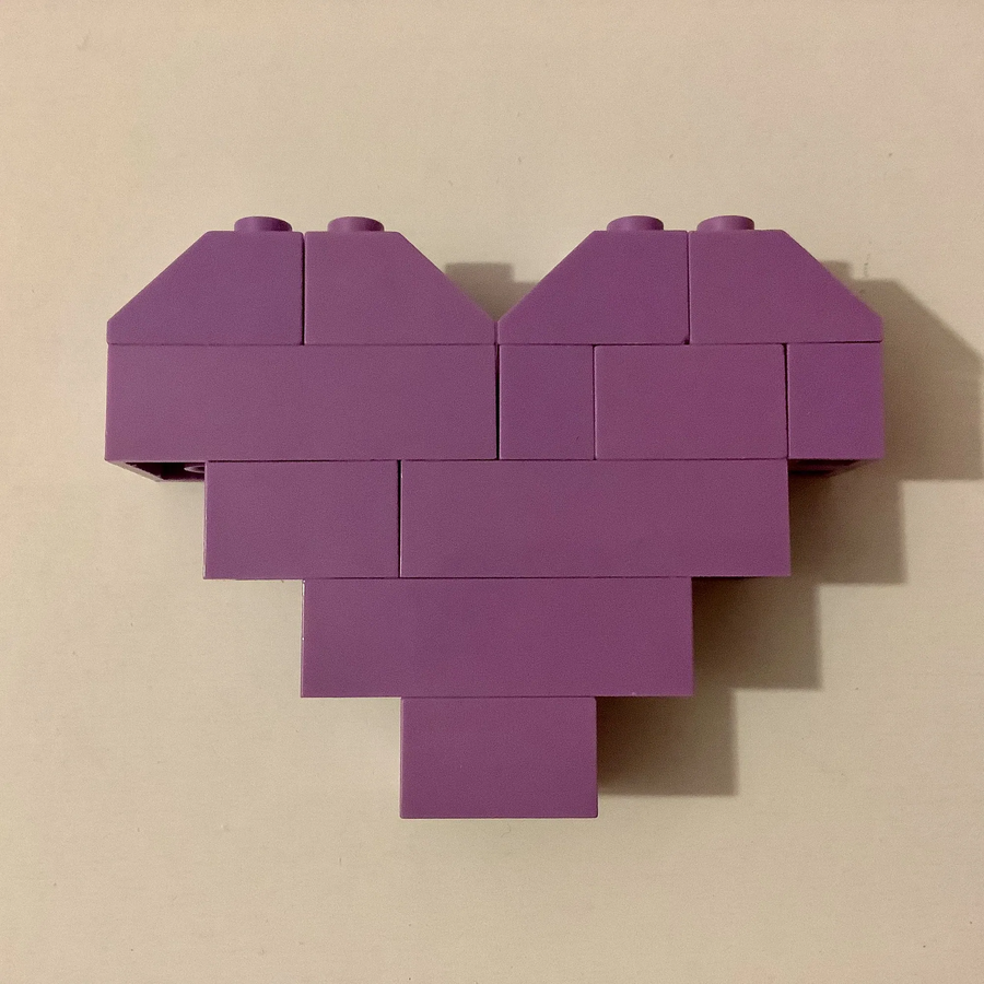 LEGO IDEAS - Build a Heart, Share the Love! - Lilac Pixel Heart