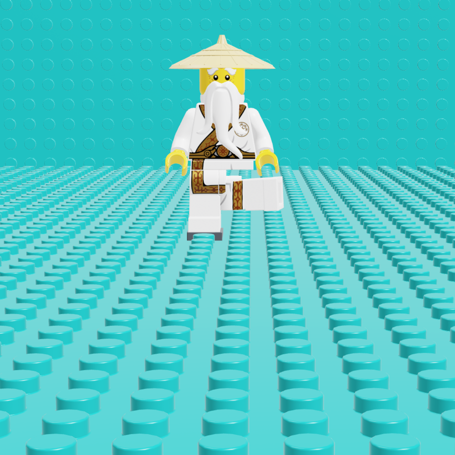 LEGO IDEAS - Zen January - Master Wu Practicing Zen in January.