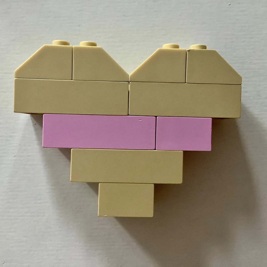 LEGO IDEAS - Build a Heart, Share the Love! - Tan and Light Pink ...