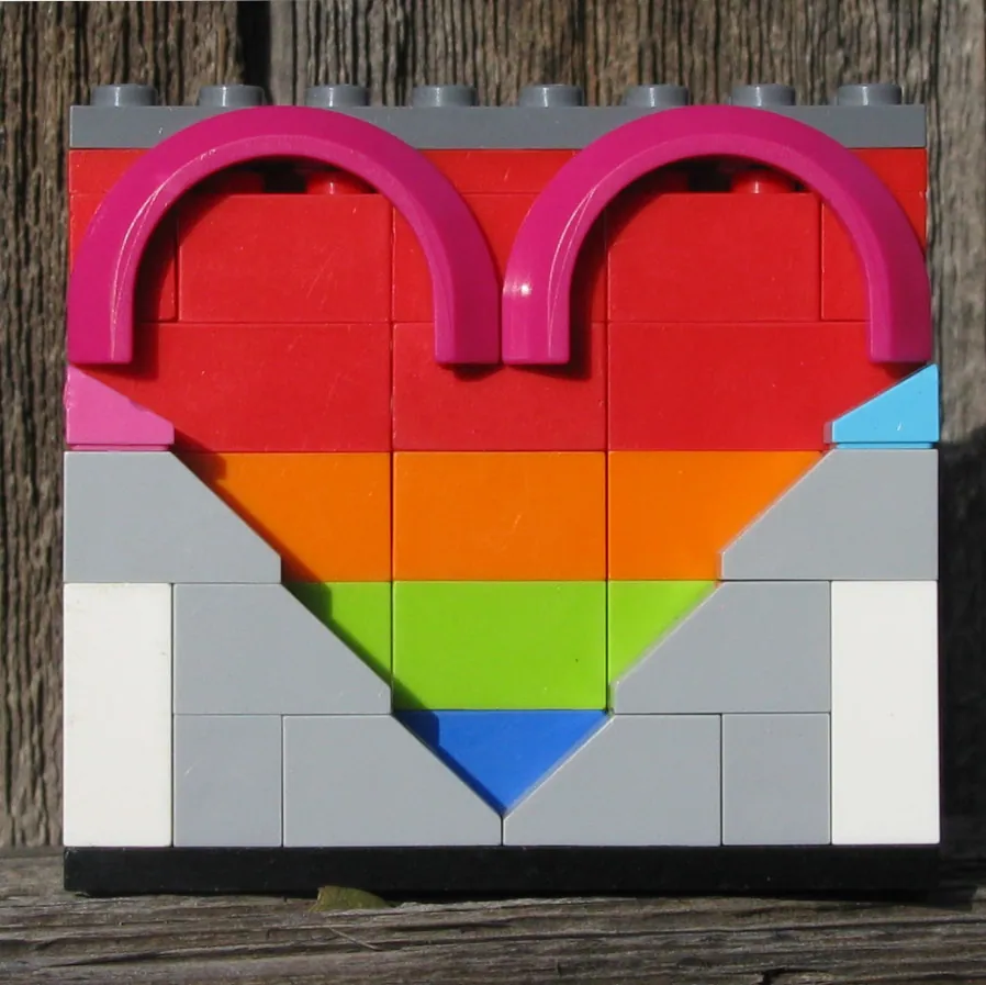 LEGO IDEAS - Build a Heart, Share the Love! - Negative Space