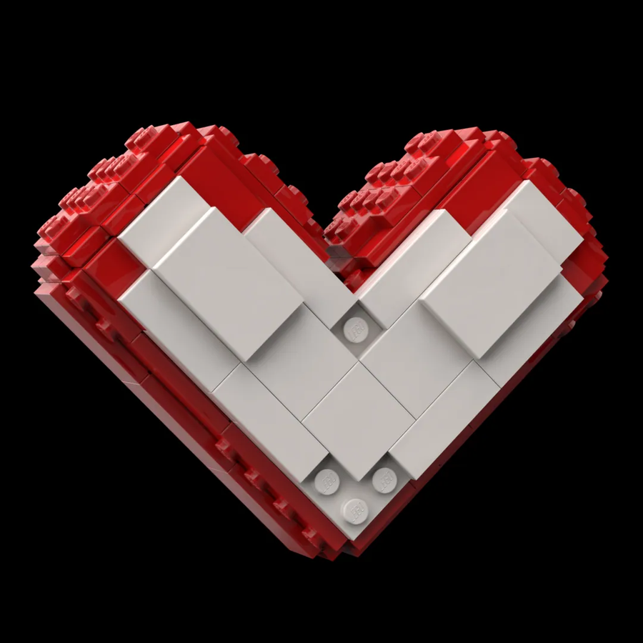 LEGO IDEAS - Build a Heart, Share the Love! - Red and White Heart