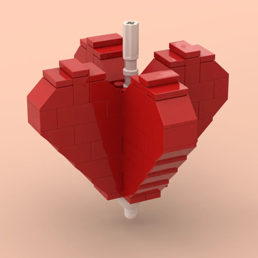 LEGO IDEAS - Build a heart! Share the joy - 3d Spinning Top Heart