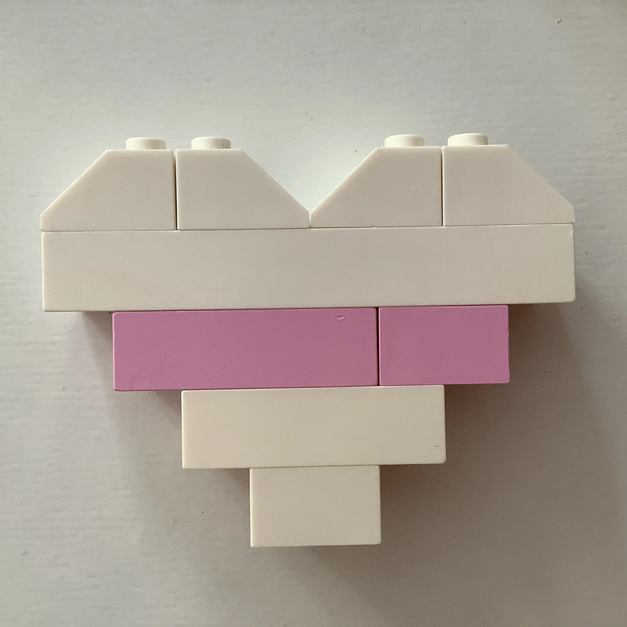 LEGO IDEAS - Build a Heart, Share the Love! - White and Light Pink ...