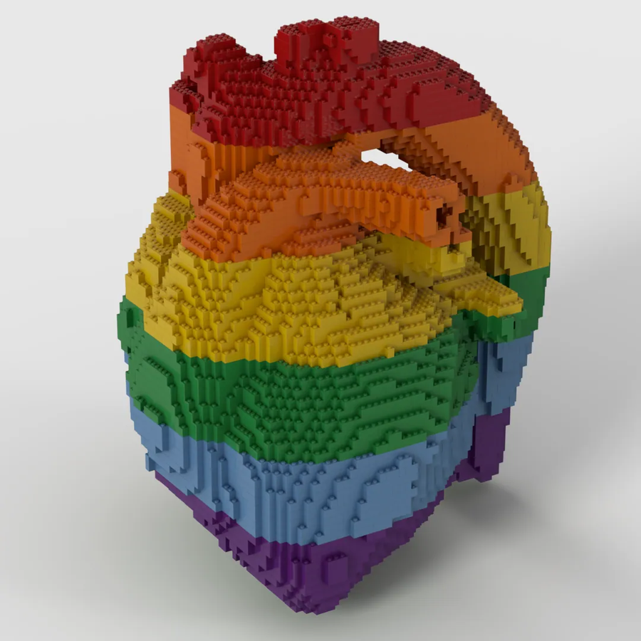 LEGO IDEAS - Build a Heart, Share the Love! - Anatomically Correct Rainbow Heart