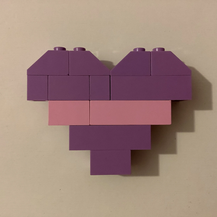LEGO IDEAS - Build a Heart, Share the Love! - Lilac and Light Pink ...