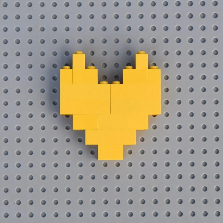 LEGO IDEAS - Build a heart! Share the joy - Yellow Heart One