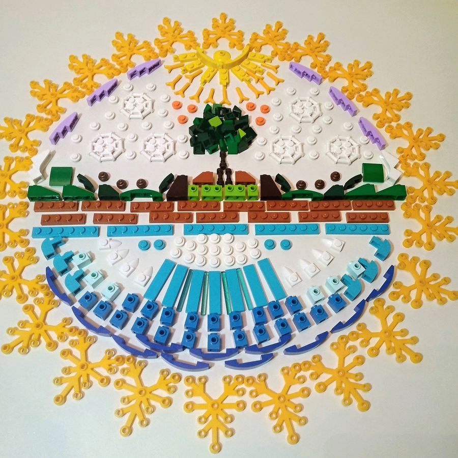 LEGO IDEAS - Knolling! - Mandala , 4 Elements