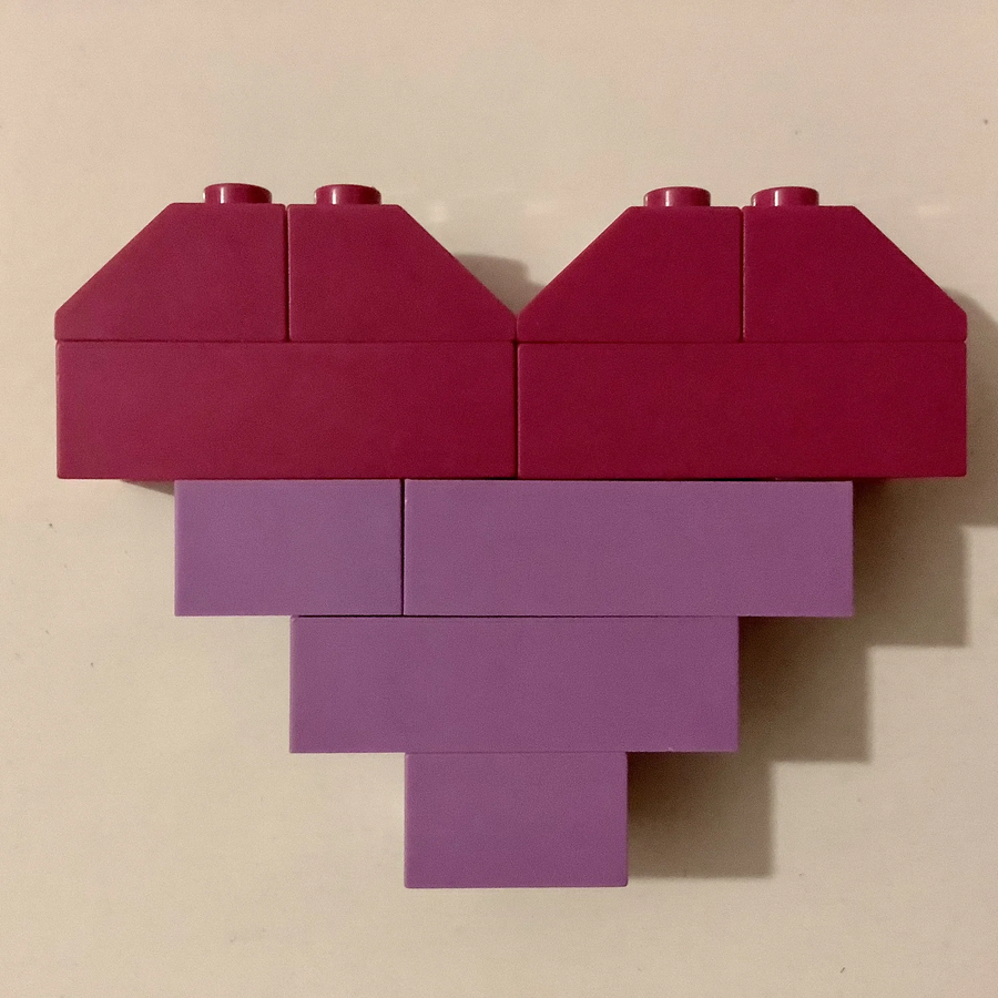 LEGO IDEAS - Build a Heart, Share the Love! - Dark Pink and Lilac Pixel ...