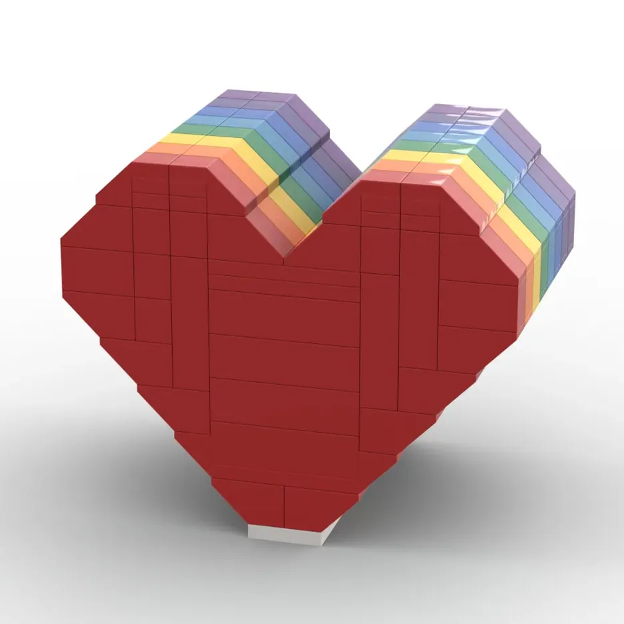 LEGO IDEAS - Build a Heart, Share the Love! - Rainbow Heart