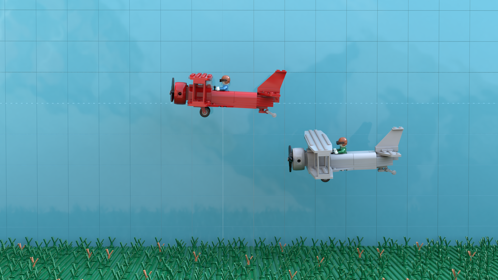 LEGO IDEAS - Create a Custom Background for Video Calls - Biplane Race