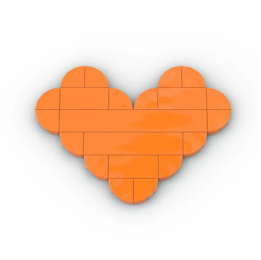 LEGO IDEAS - Build a Heart, Share the Love! - Orange Heart