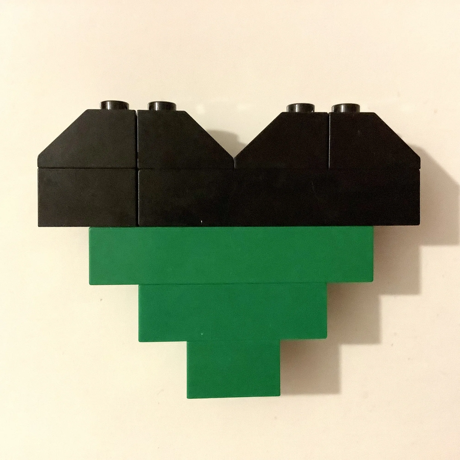 LEGO IDEAS - Build a Heart, Share the Love! - Black and Green Pixel Heart