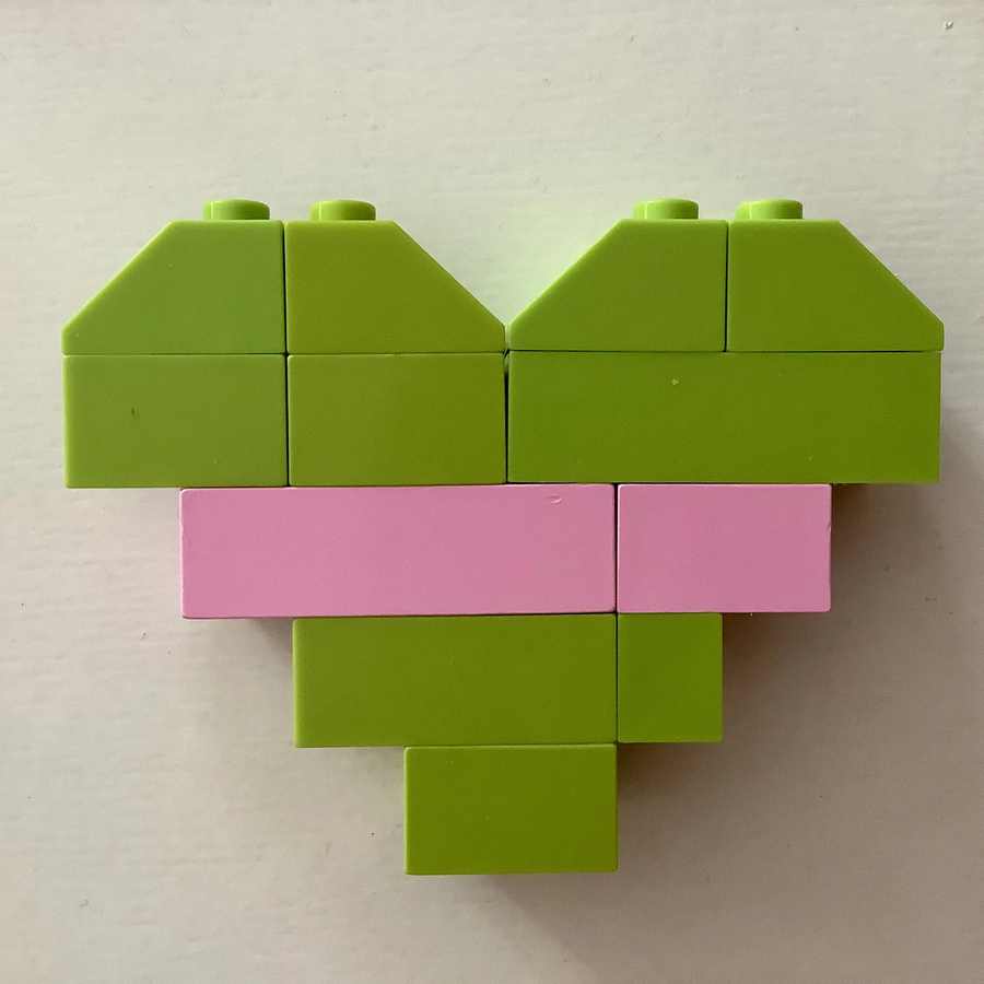 LEGO IDEAS - Build a Heart, Share the Love! - Green and Light Pink ...