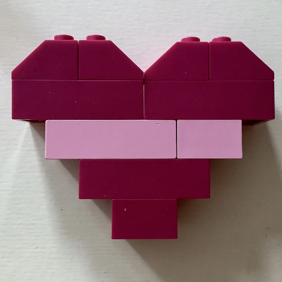 LEGO IDEAS - Build a Heart, Share the Love! - Dark and Light Pink ...