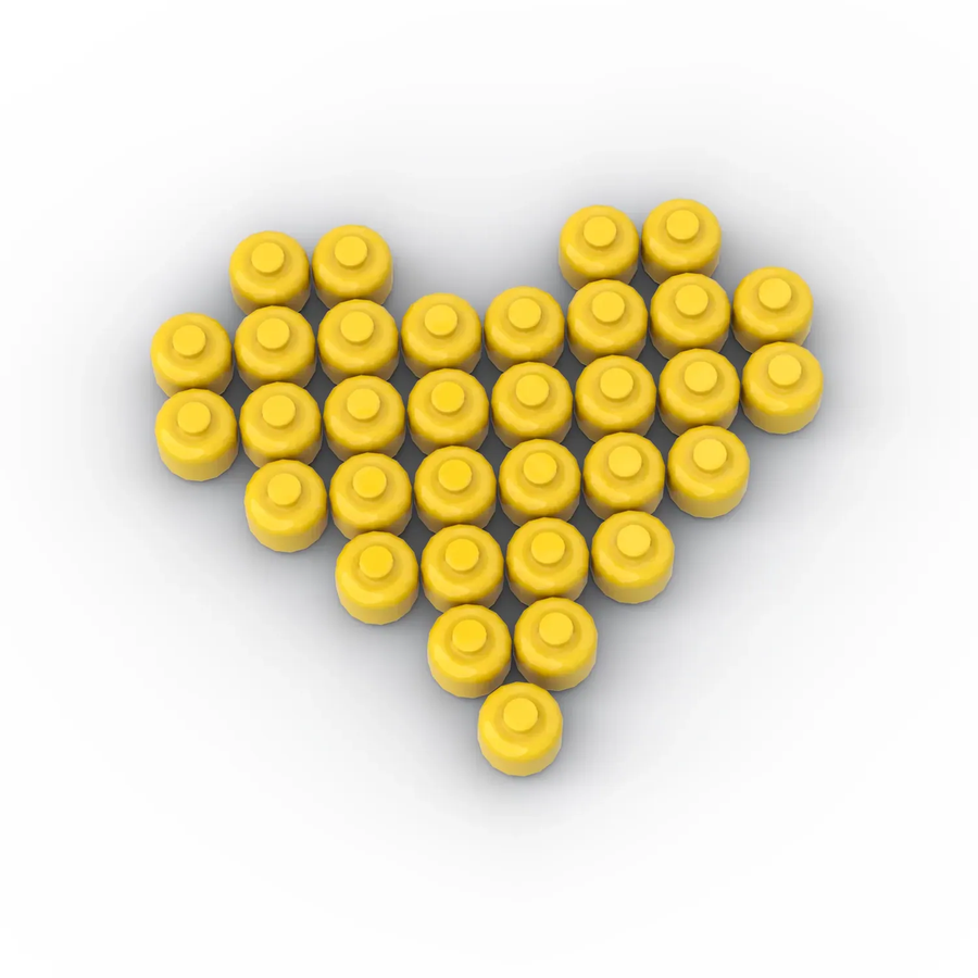 LEGO IDEAS - Build a Heart, Share the Love! - Yellow Heart