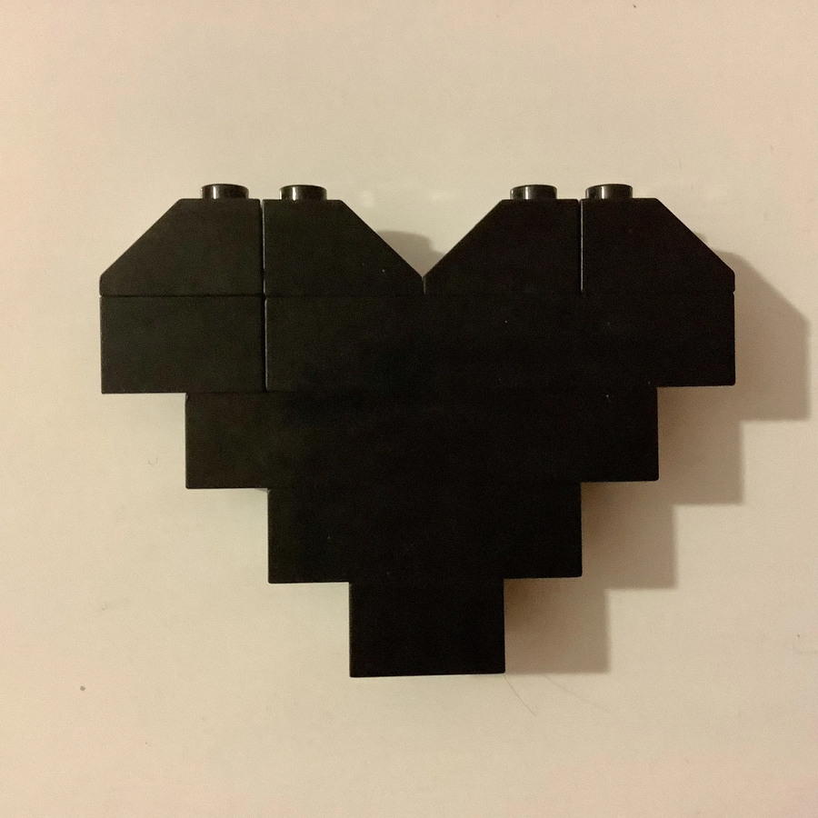 LEGO IDEAS - Build a Heart, Share the Love! - Black Pixel Heart