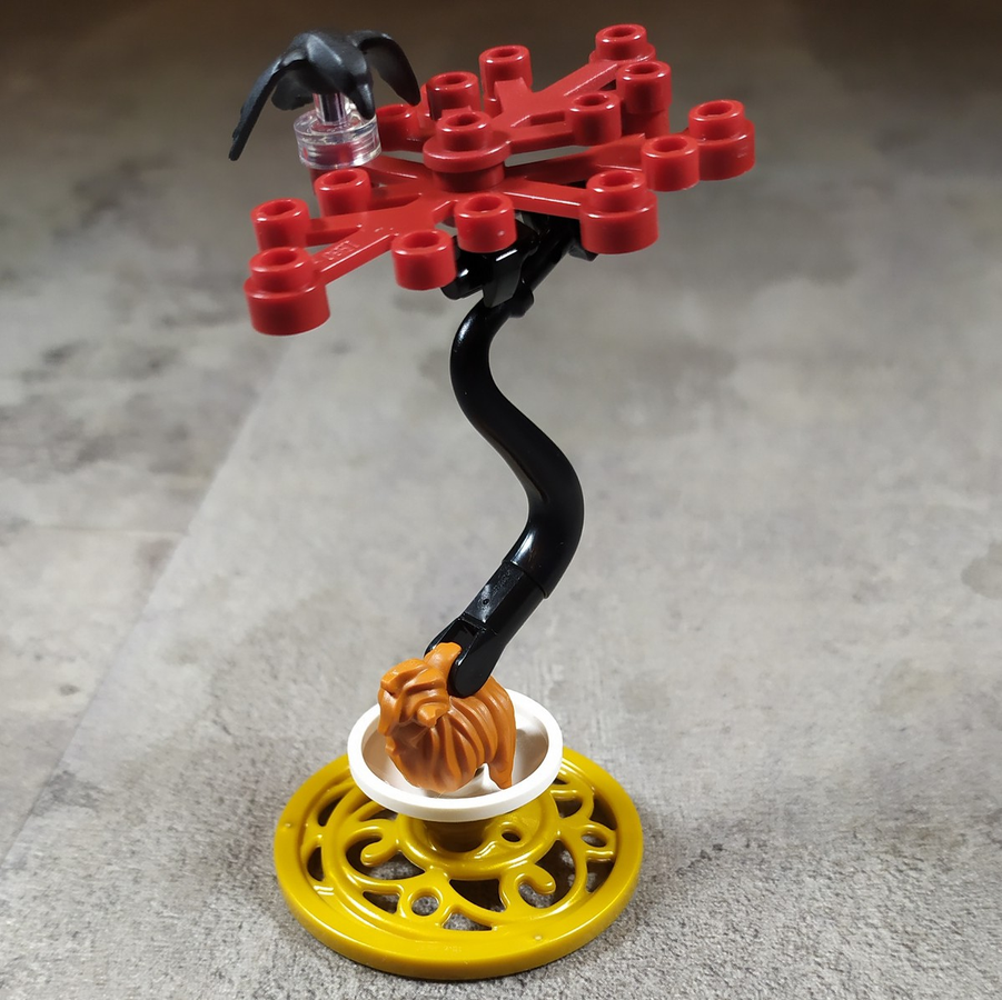 LEGO IDEAS - Mini Bonsai Trees - Dark Red Bonsai Tree and Its Crow