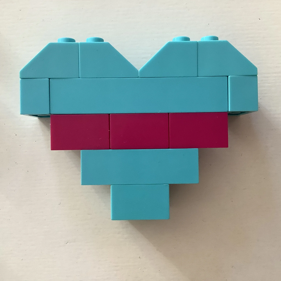LEGO IDEAS - Build a Heart, Share the Love! - Blue and Dark Pink ...