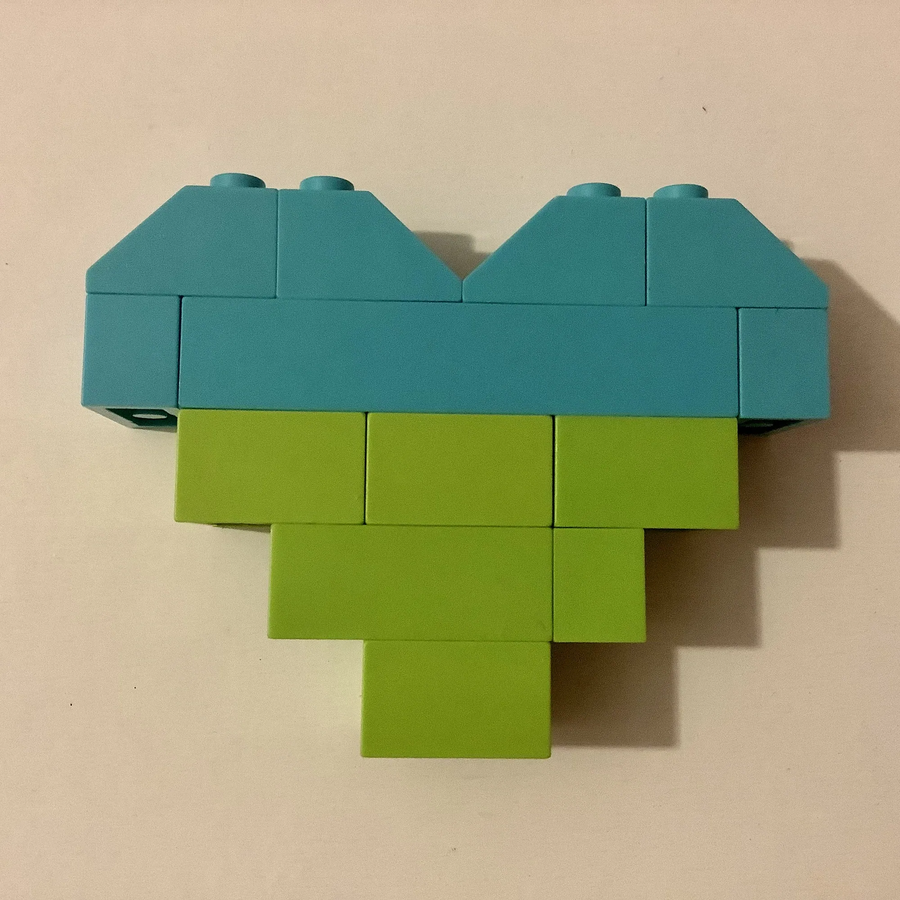 LEGO IDEAS - Build a Heart, Share the Love! - Blue and Light Green ...