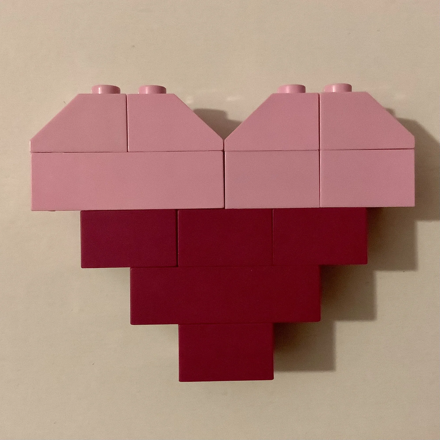LEGO IDEAS - Build a Heart, Share the Love! - Light and Dark Pink Pixel ...