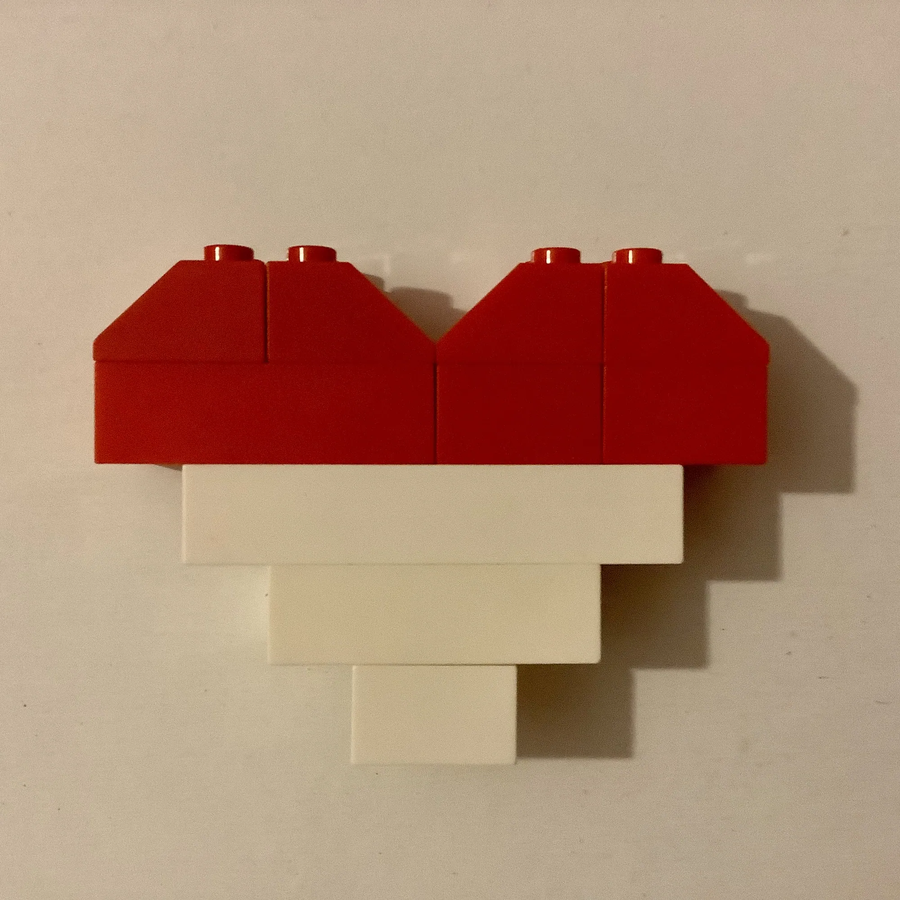LEGO IDEAS - Build a Heart, Share the Love! - Red and White Pixel Heart