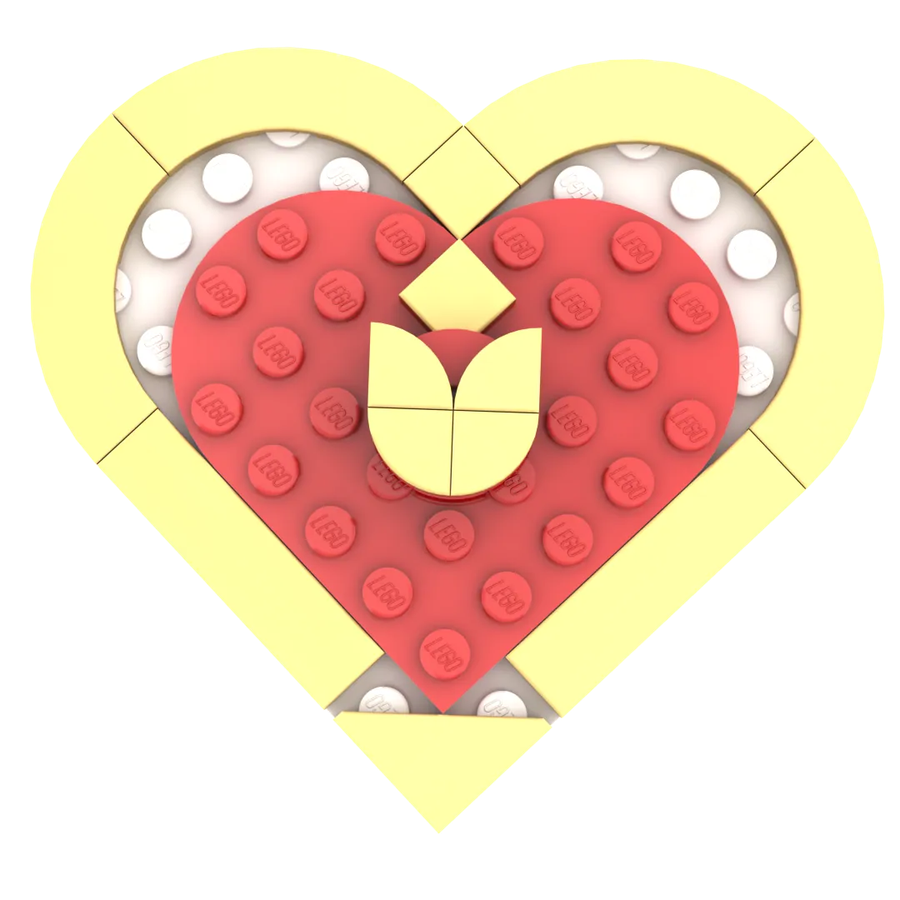 LEGO IDEAS - Build a Heart, Share the Love! - Metallic Ink Heart to Heart