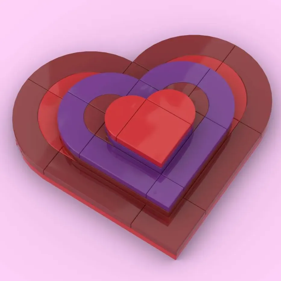 LEGO IDEAS - Build a Heart, Share the Love! - Layered Hearts