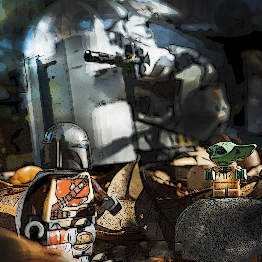 LEGO IDEAS - Star Wars Toy Photography - Mando and Grogu