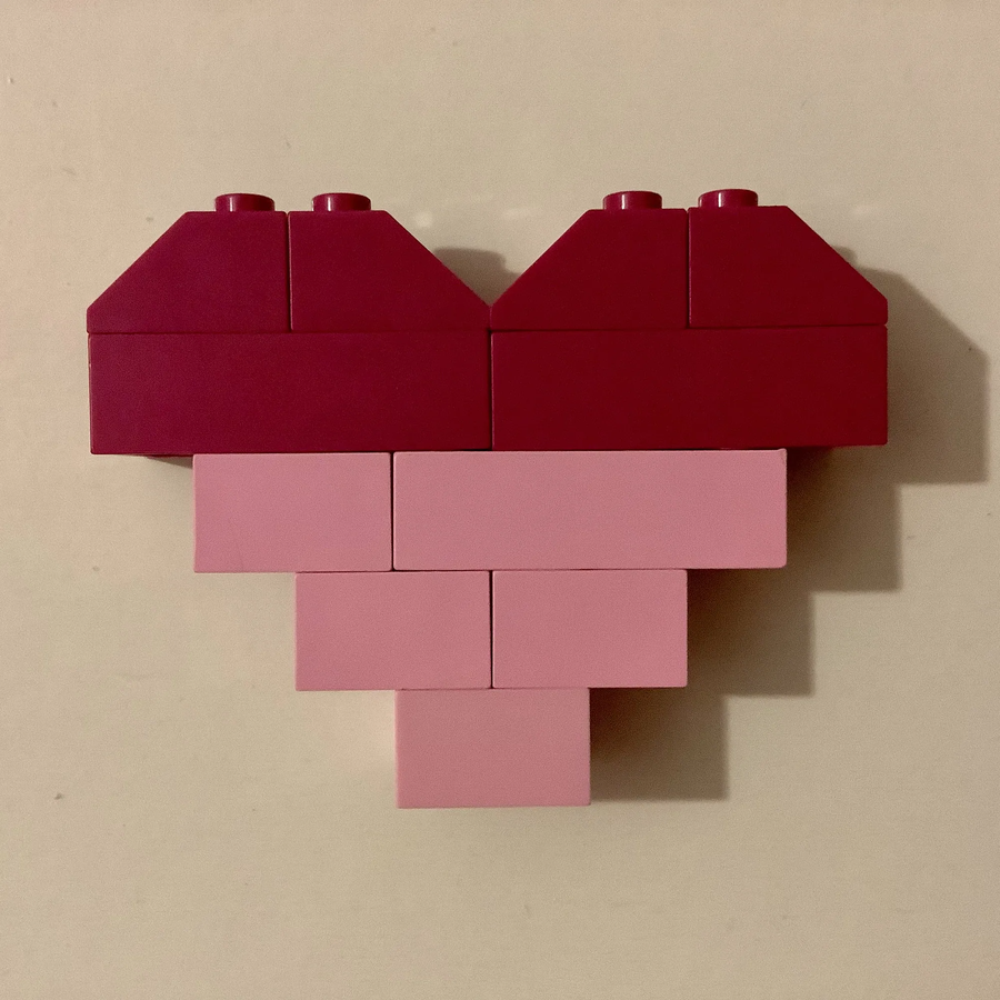 LEGO IDEAS - Build a Heart, Share the Love! - Dark and Light Pink Pixel ...