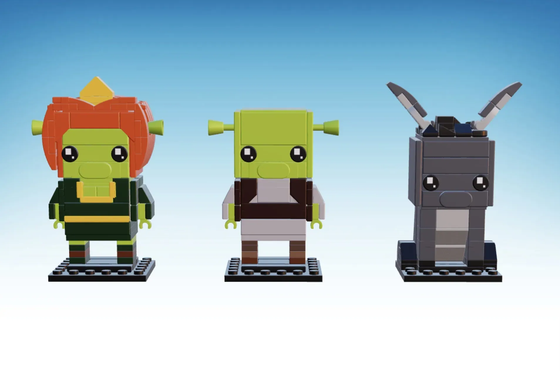 Shrek, Fiona & Donkey BrickHeadz | LEGO® Ideas
