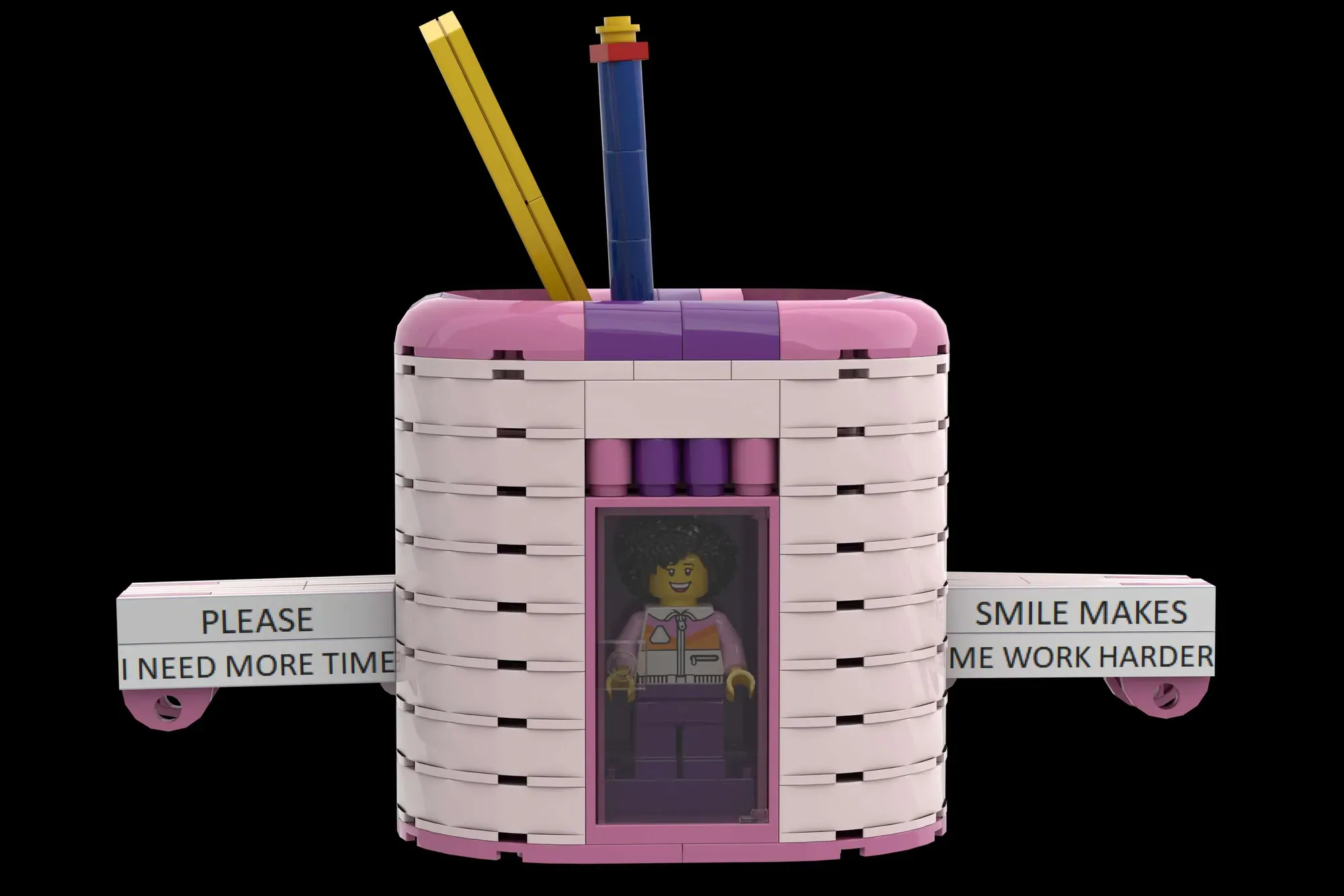 Cheer Me Up Pen Holder and Mini Display | LEGO® Ideas